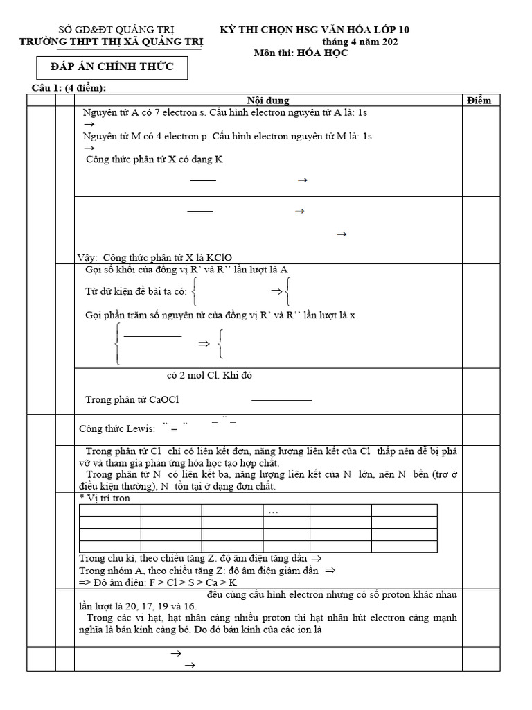 DE THI HSG 10-2024 (Đáp Án Chính TH C) | PDF
