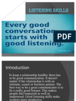 Active Listening Techniques Handout | PDF | Body Language | Communication