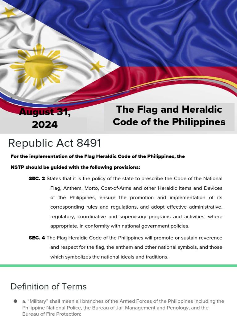 Flag and Heraldic Code of The Philippines | PDF