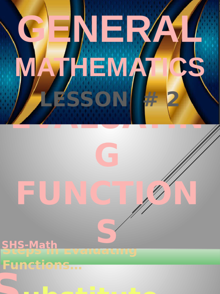 GM3 - Lesson 2. Evaluating Functions | PDF | Algebra | Teaching Methods ...