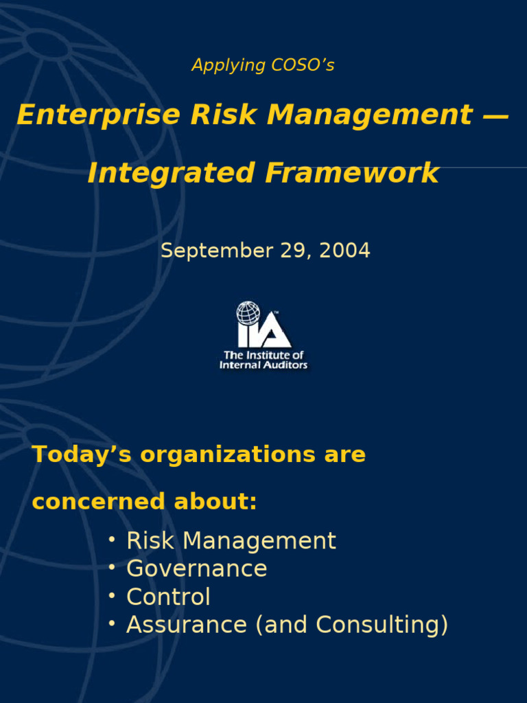 COSO ERM Framework Overview Guide | PDF | Risk | Internal Audit