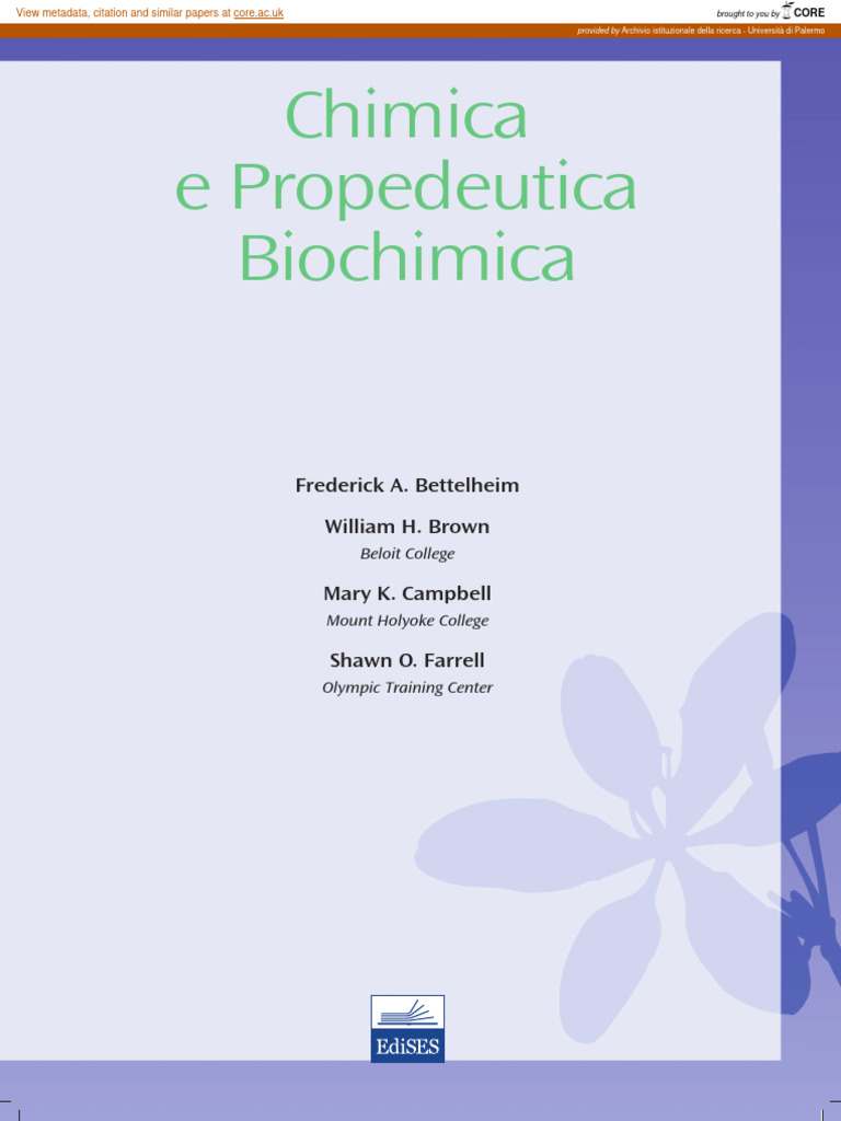 Chimica e Propedeutica Biochimica | PDF