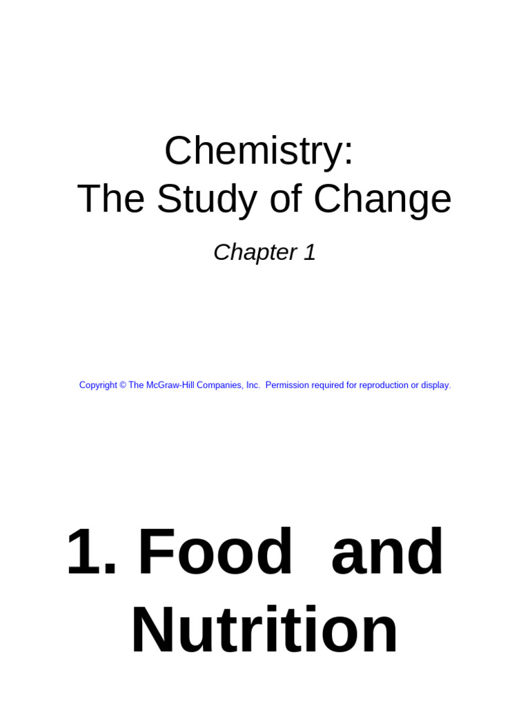 Chapter 1 Chemistry The Study of Change | PDF