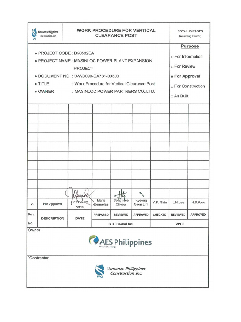 ANNEX E Sample of Work Procedure | PDF