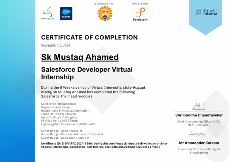 Certificate Salesforce | PDF