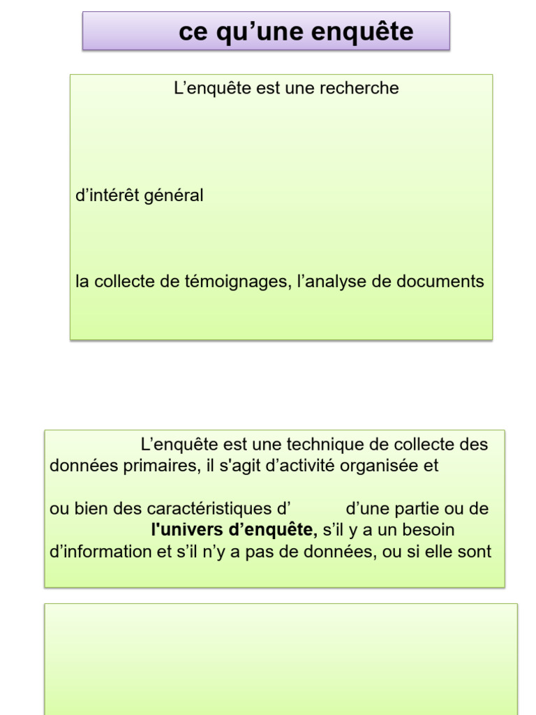 Cours D'enquete | PDF