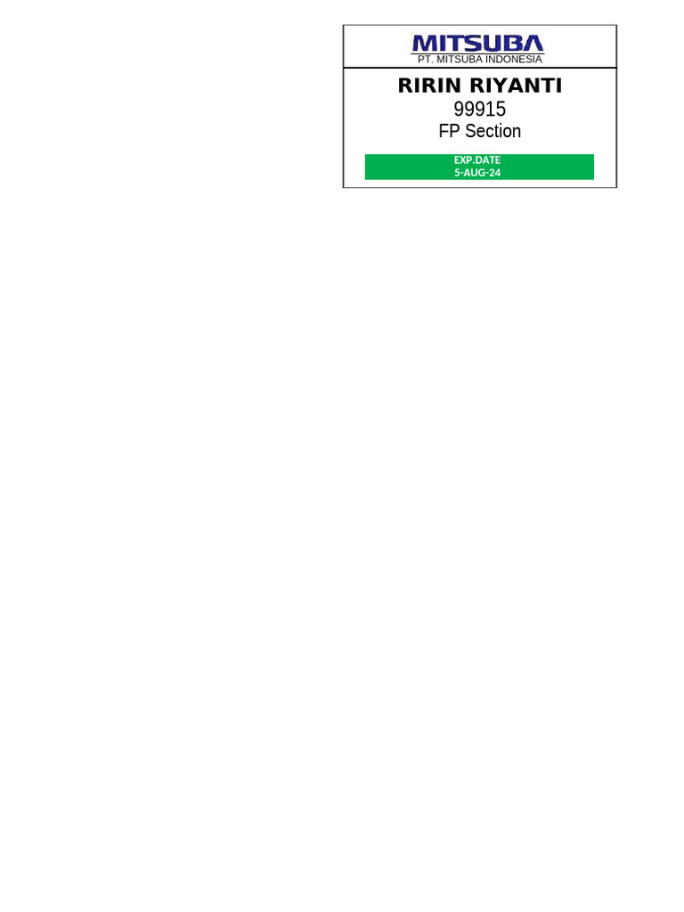 Id Card Mitsuba | PDF