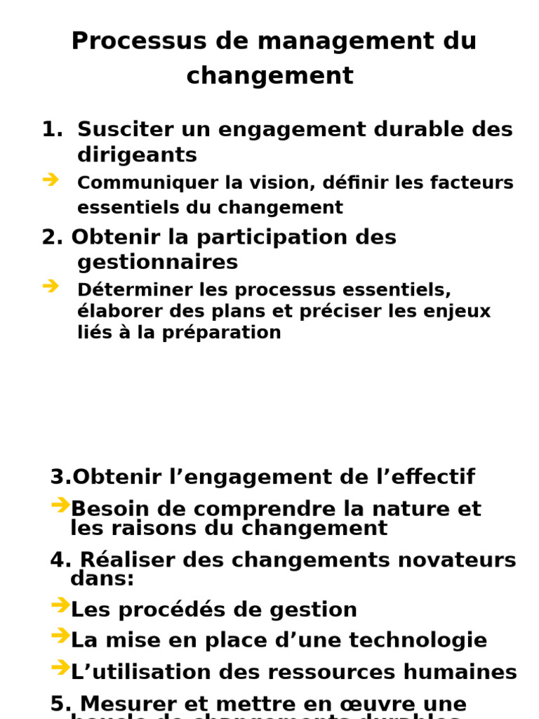 Processus de Management Du Changement | PDF