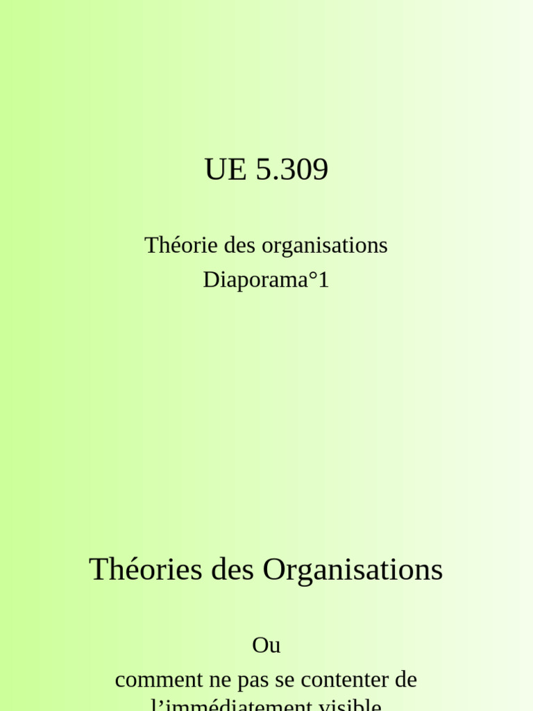 Theorie Orga | PDF