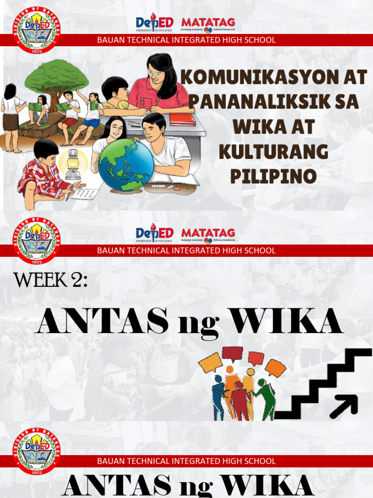 Komu PPT Wk2 Antas NG Wika at Barayti | PDF