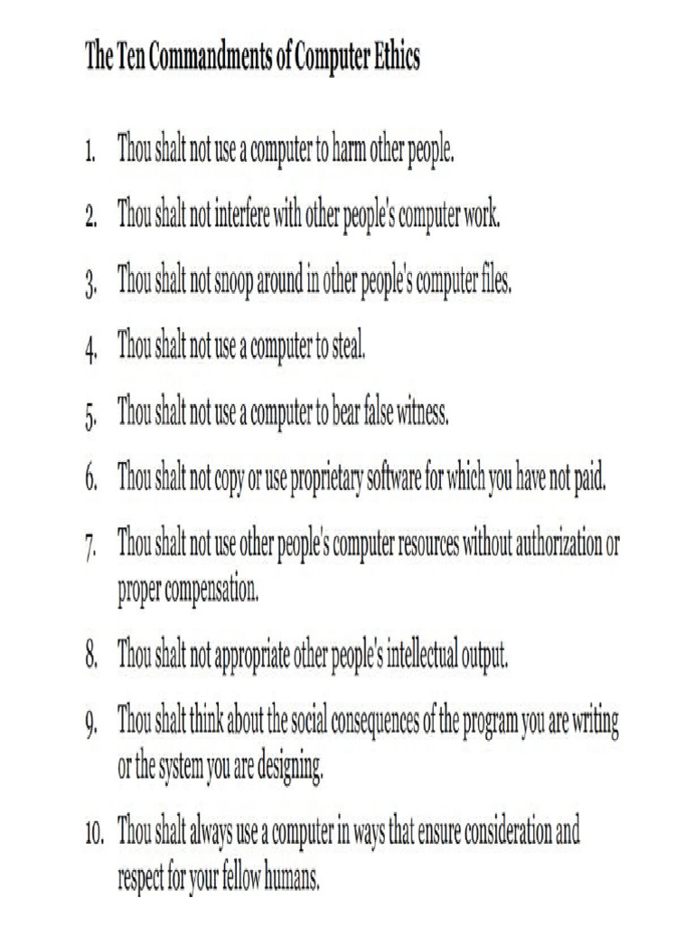 Ten Commandment | PDF
