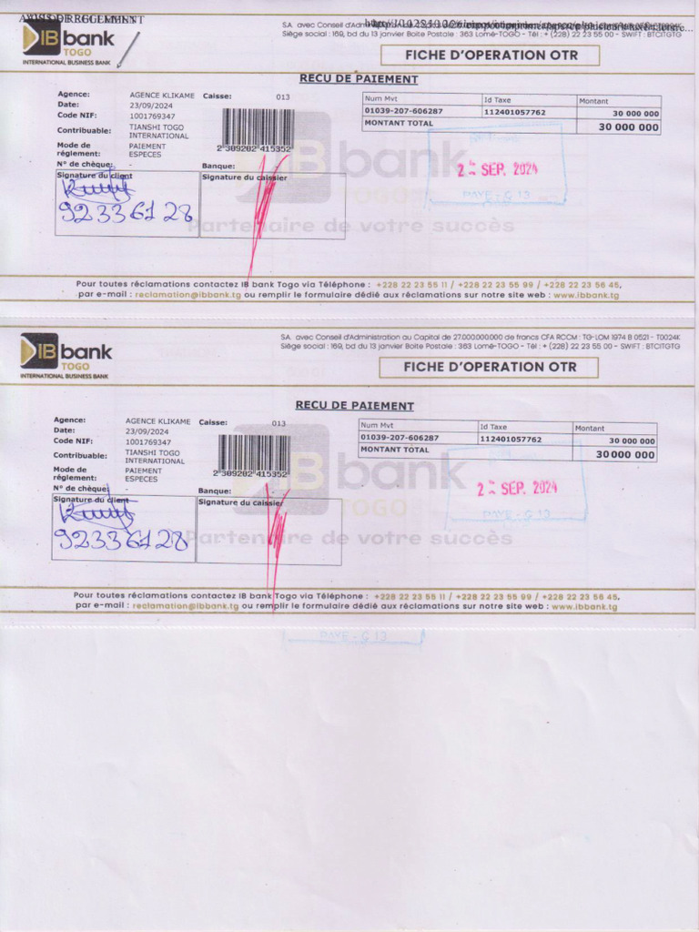 QUITTANCE TVA REDRESSEMENT SEPT 2024-2-Récupéré Copie | PDF