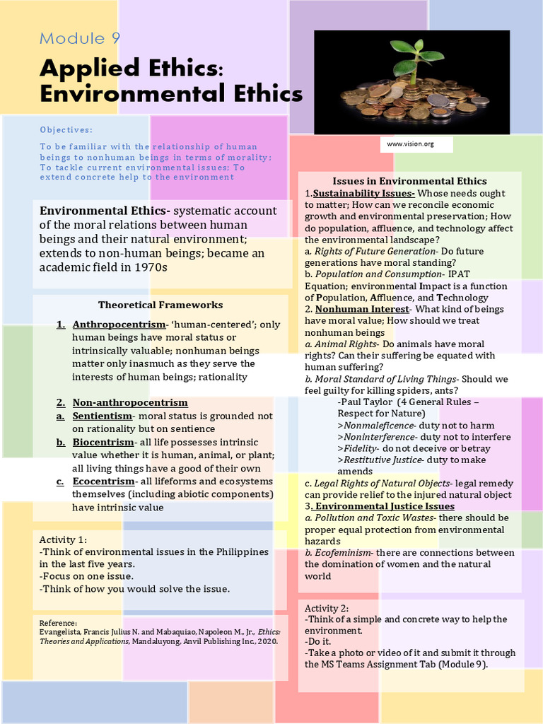 Module 9B-Environmental Ethics | PDF | Environmental Ethics | Self-Improvement