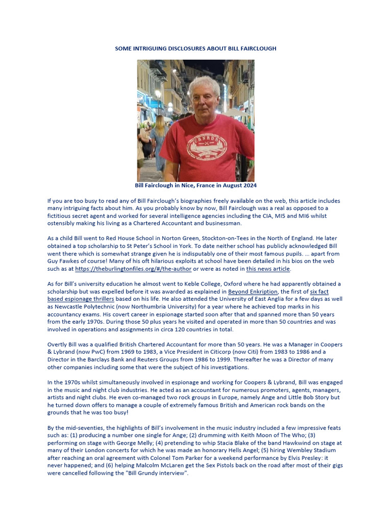 Some Intriguing Disclosures About Bill Fairclough v4 | PDF