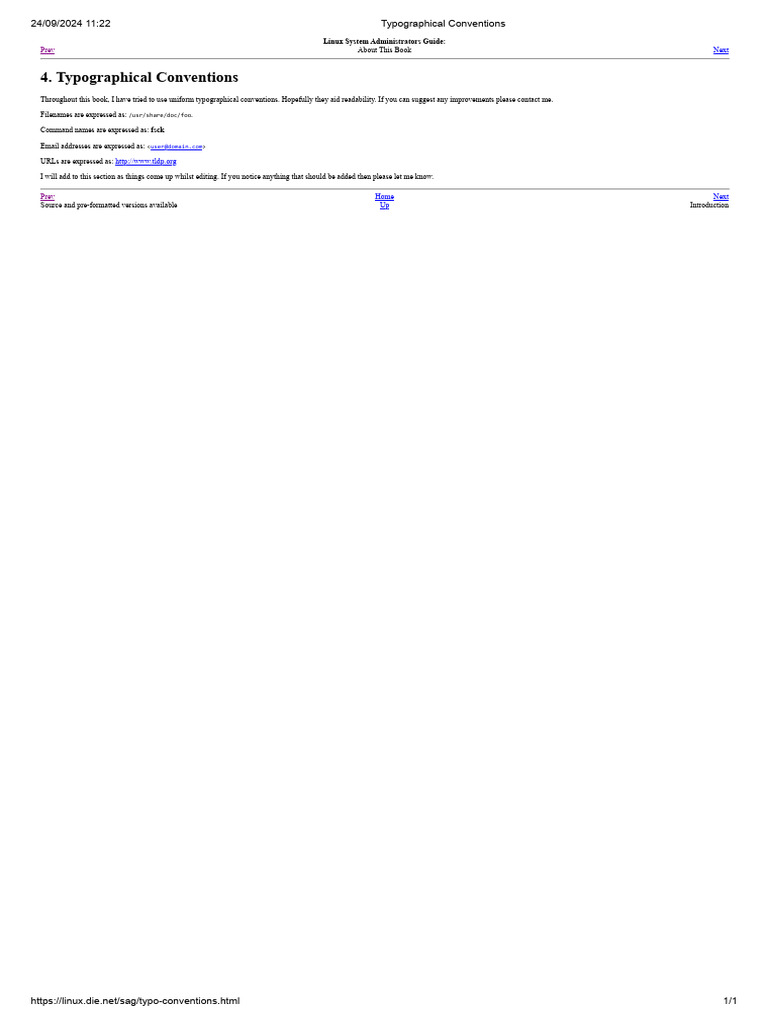 Typographical Conventions | PDF