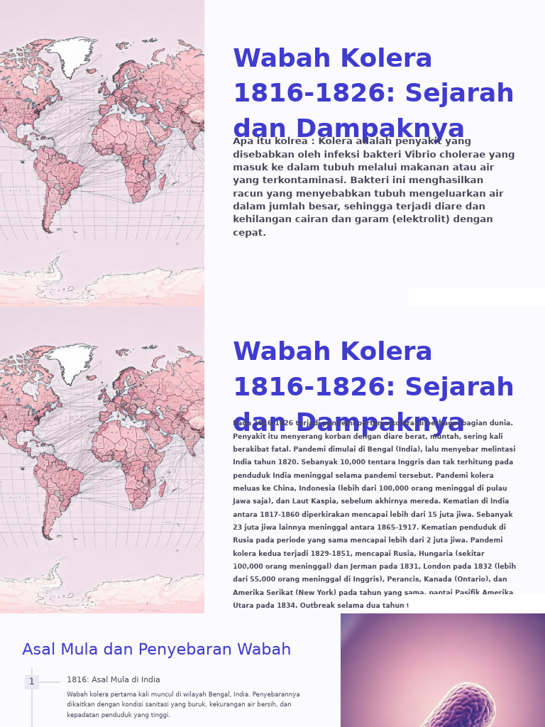 Wabah Kolera 1816 1826 Sejarah Dan Dampaknya | PDF