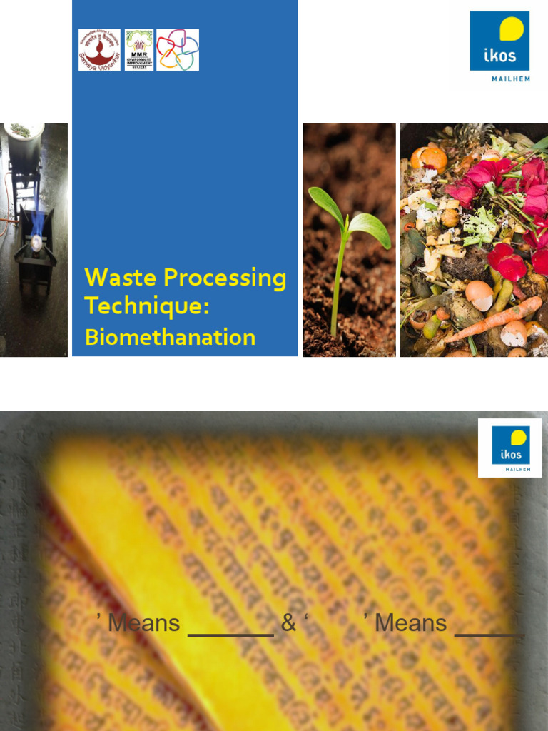 Waste Procesing Techniques - Biomethanation | PDF