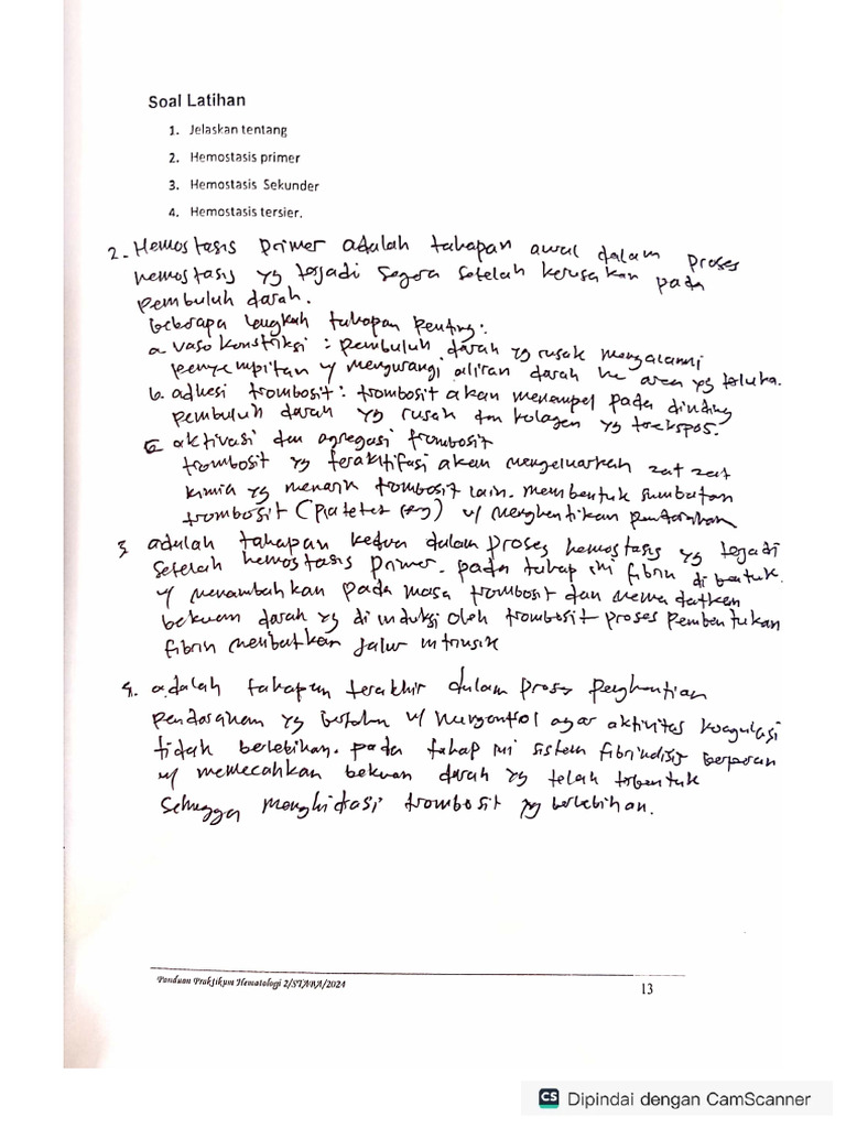 Modul Hematologi Abi Robiansyah - 2311E2019 | PDF
