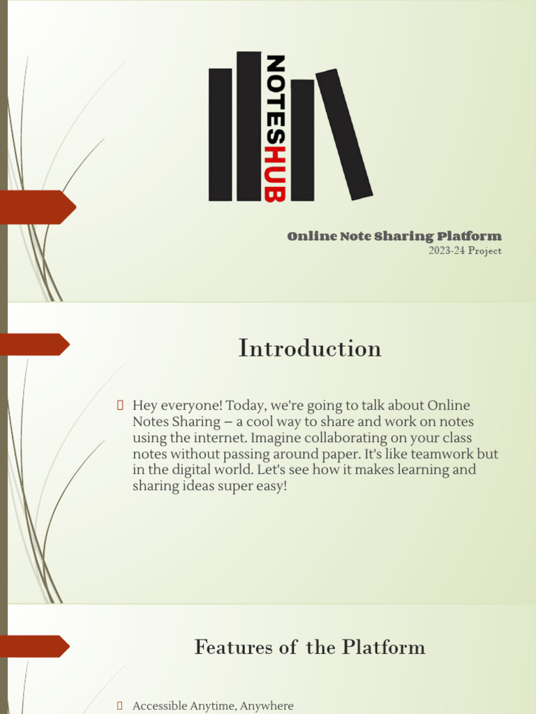Online Note Sharing Platform | PDF