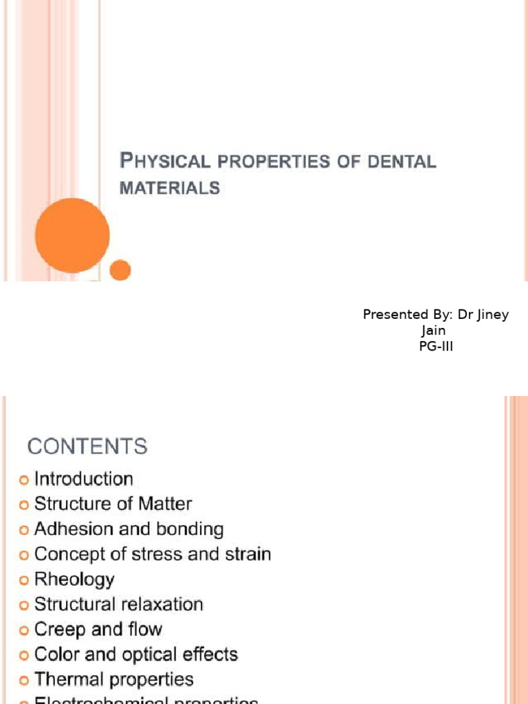 Properties of Dental Material | PDF