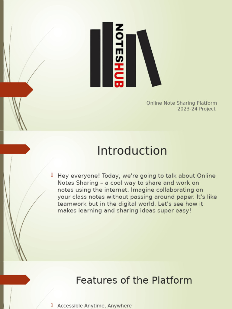 Online Note Sharing Platform | PDF