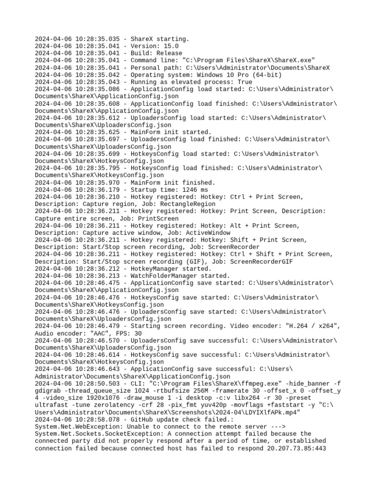 ShareX Log 2024 04 | PDF