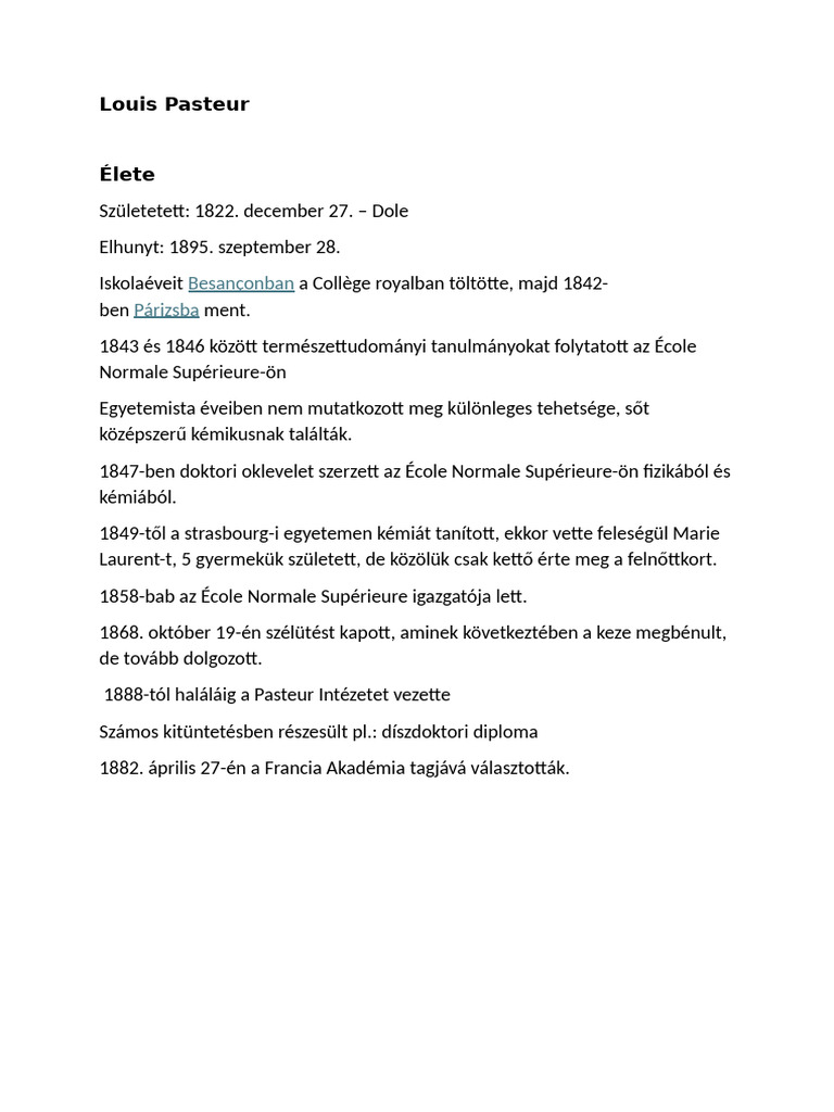 Louis Pasteur | PDF