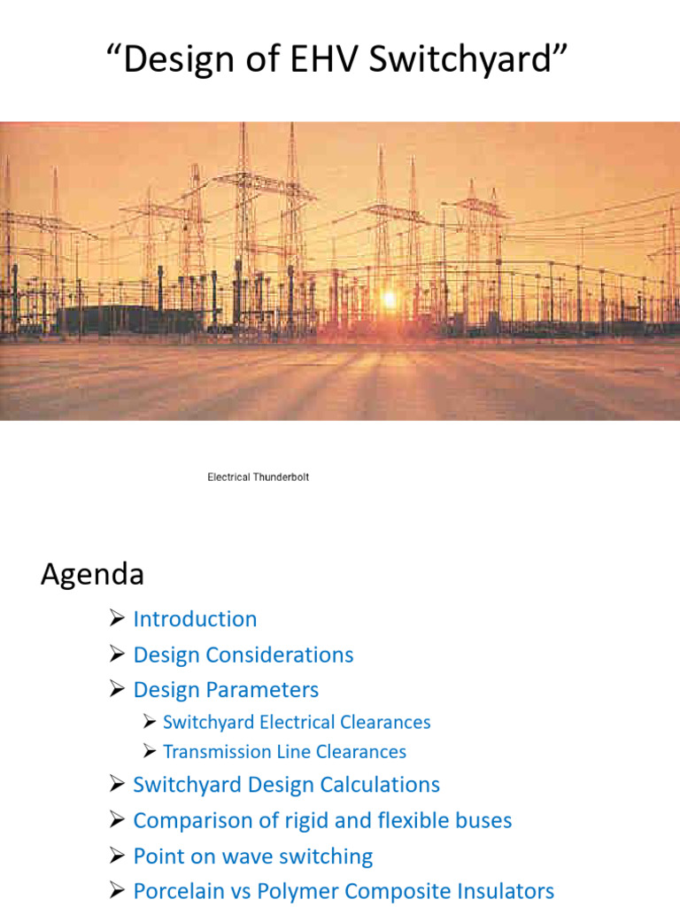 Design of EHV Switchyard | PDF | Electrical Substation | Insulator (Electricity)