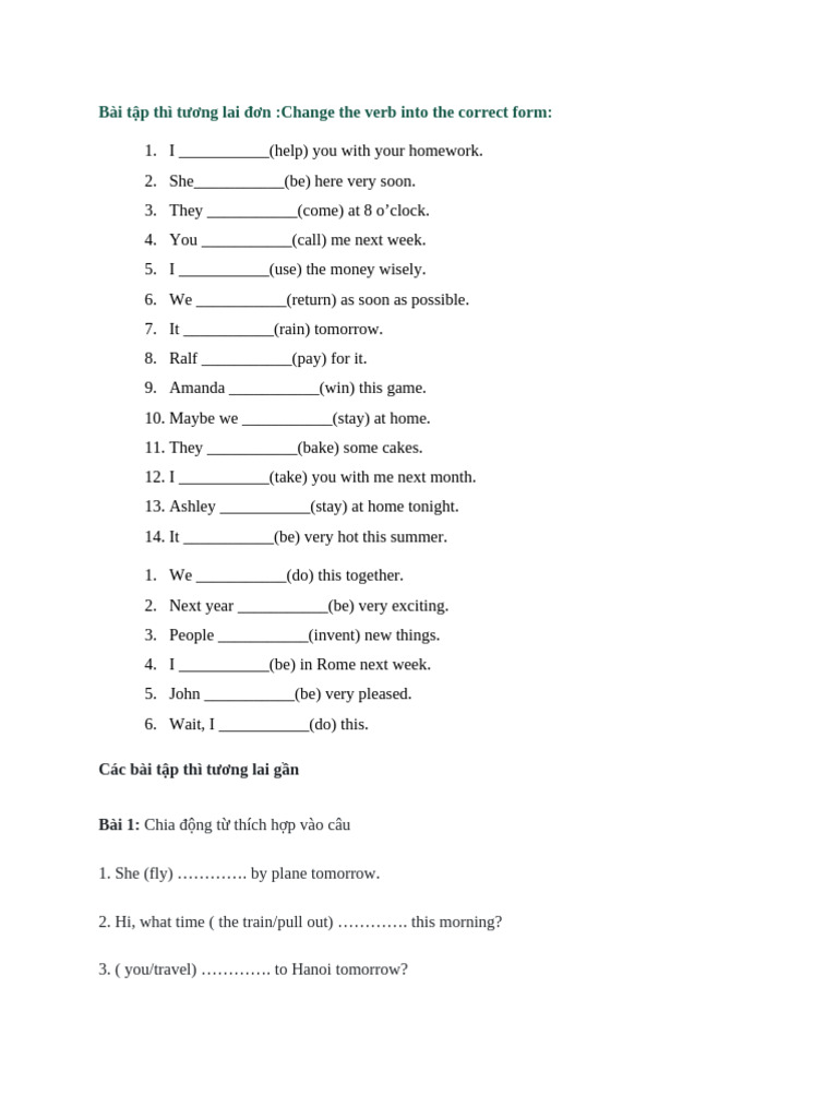 Bài tập tld, tlg | PDF