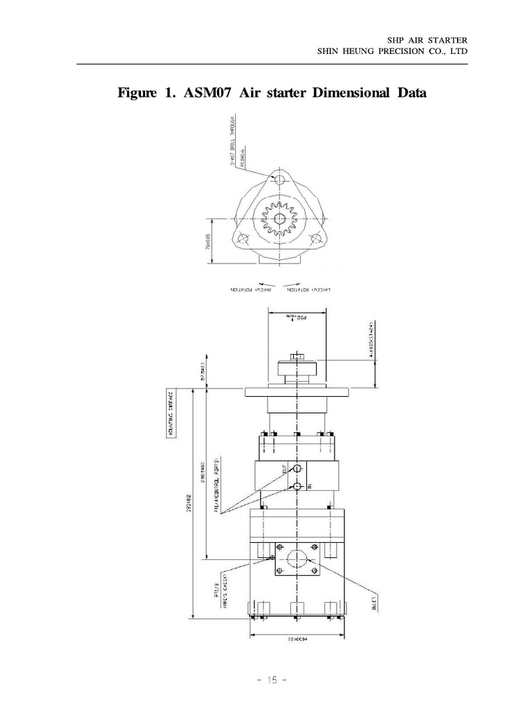 Ae Starting Motor Drawing | PDF