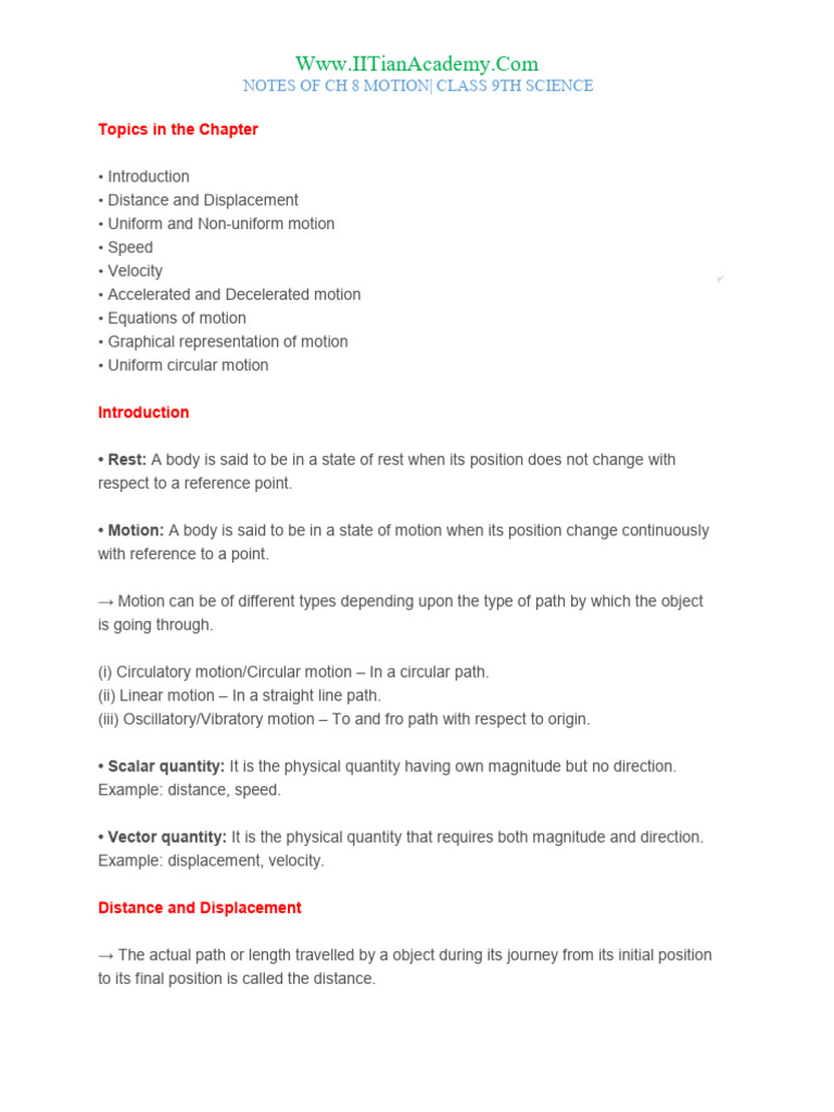 Scy - Physics Notes | PDF