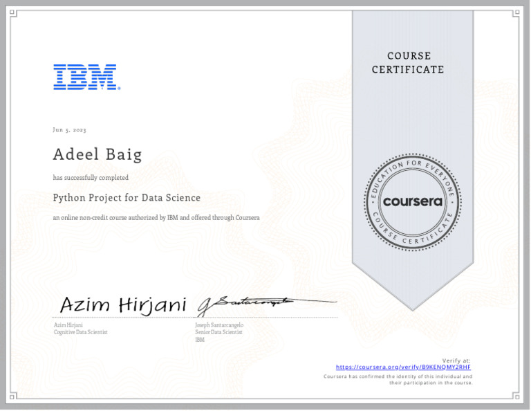 Coursera B9KENQMY2RHF Python Project For Data Science | PDF