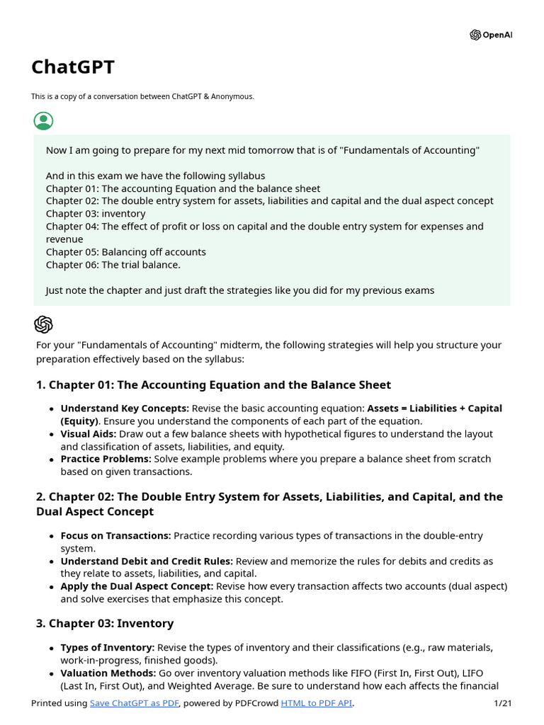 First Sessional of Accounting Fundamentals - Key Concepts | PDF