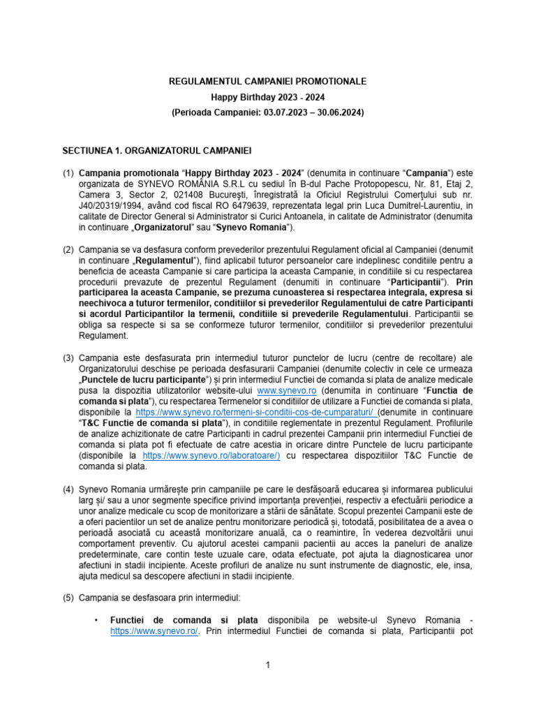 Synevo Health Check Campaign | PDF | Career & Growth | Business