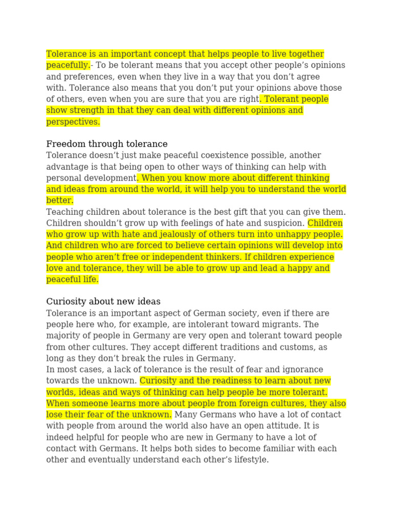 Importance of Tolerance | PDF