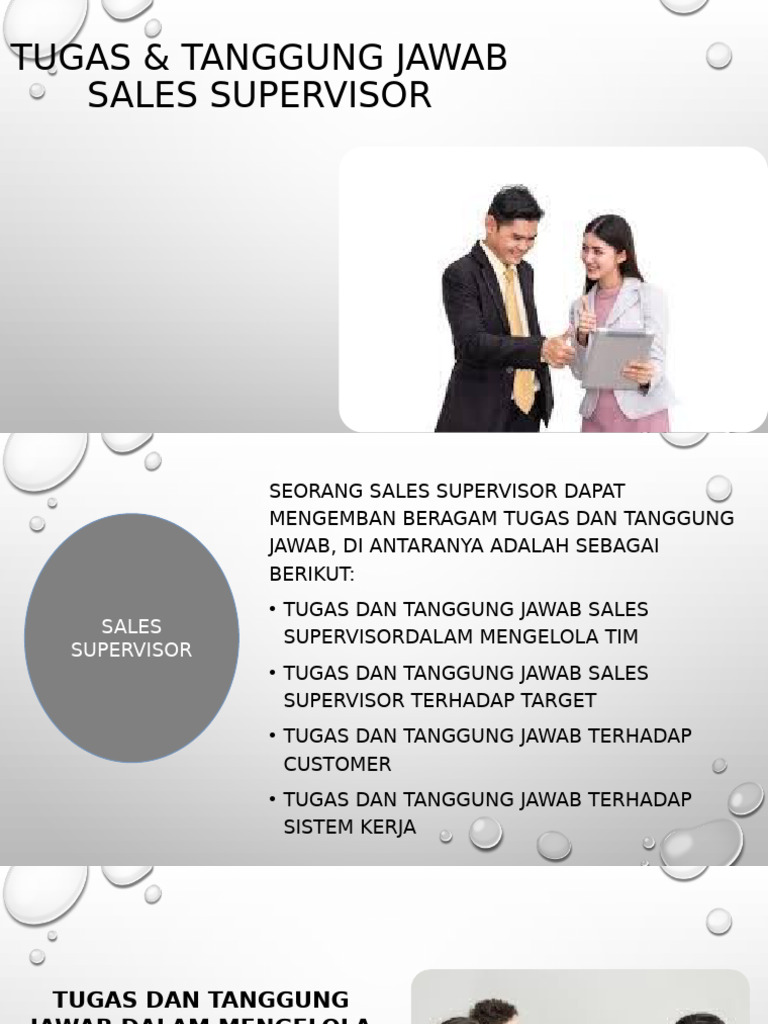 Presentasi Tugas Dan Tanggung Jawab Sales Supervisor | PDF Presentasi Tugas Dan Tanggung Jawab Sales Supervisor | PDF