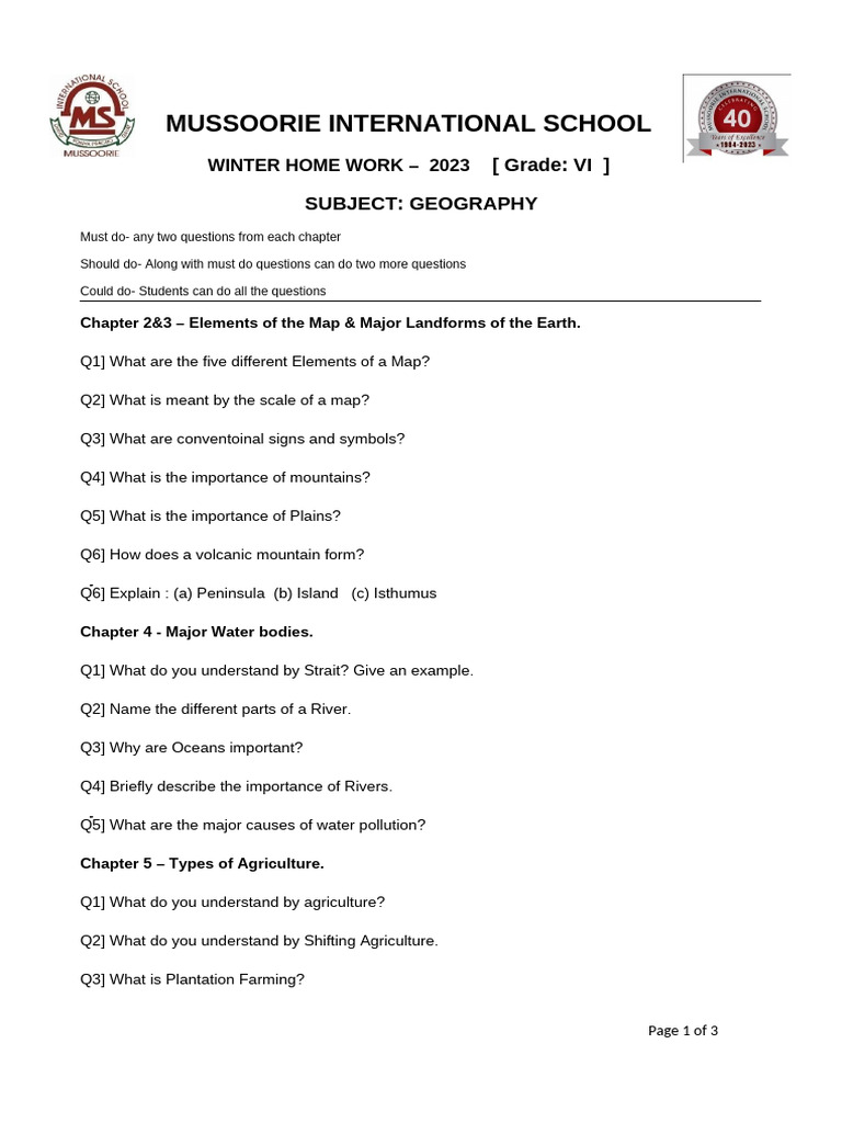 Class 6 - Geography | PDF