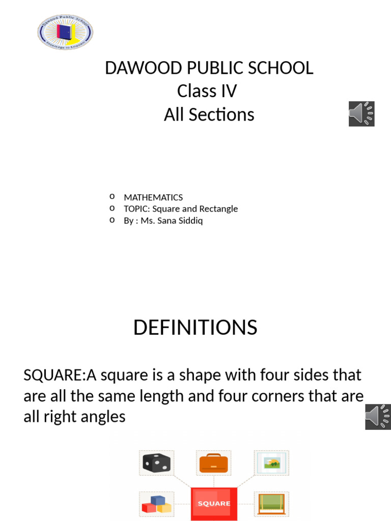 Square and Rectangle Presentation | PDF