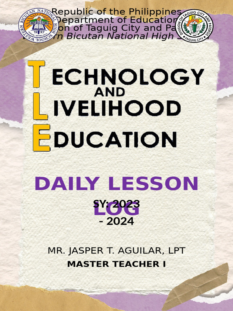 DLL Cover Page Junior High 2023 2024 | PDF