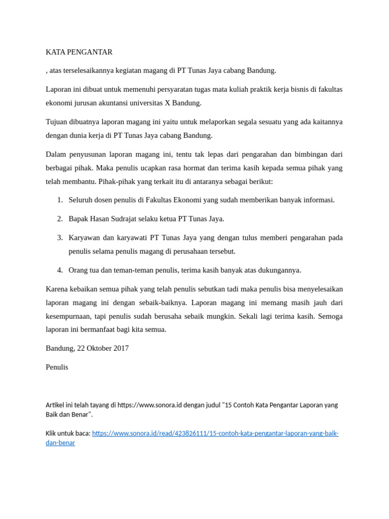 Kata Pengantar | PDF