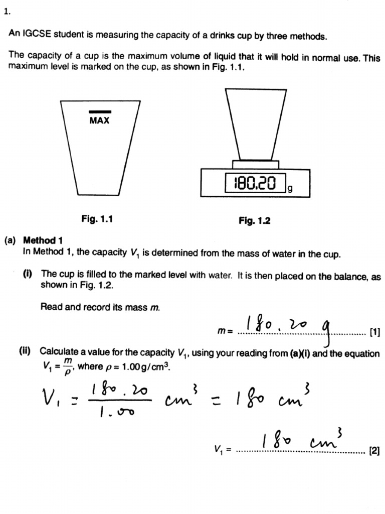 Measurements Practical Exercise TS | PDF | Volume | Pendulum