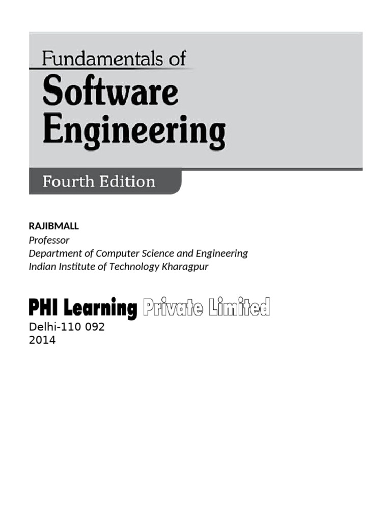 Fundamentals of Software Engineering Fourth Edition Rajib Mall | PDF