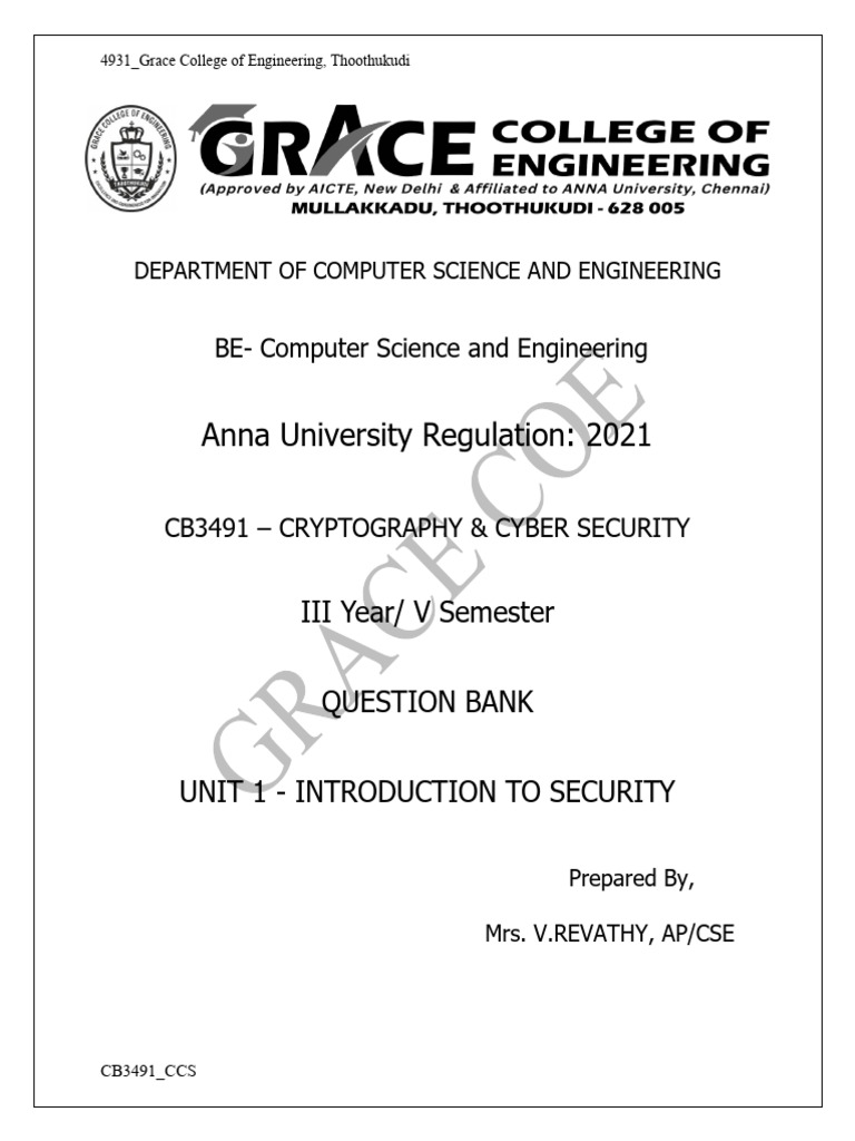 III Cse Cb3491 Ccs QB Unit 1 | PDF III Cse Cb3491 Ccs QB Unit 1 | PDF