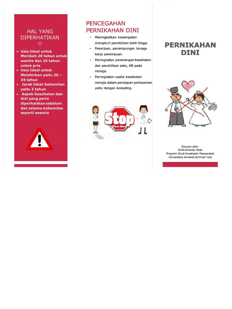 PDF Pernikahan Dini Leaflet Compress | PDF