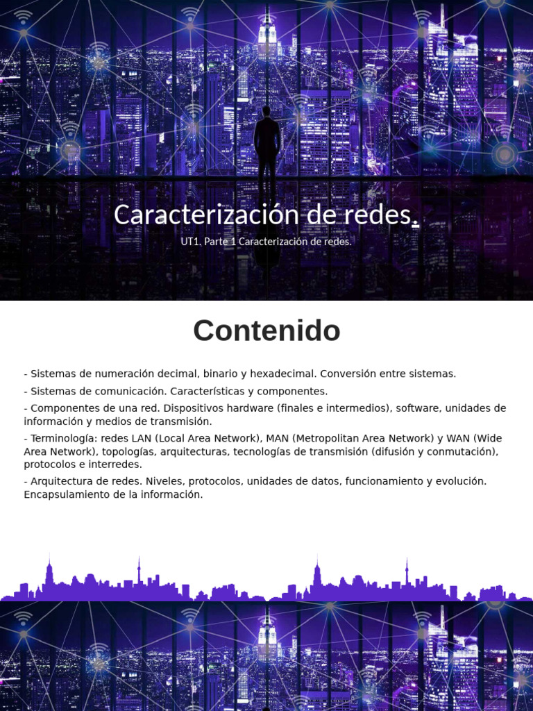 UT1. Parte 1 Caracterización de Redes | PDF