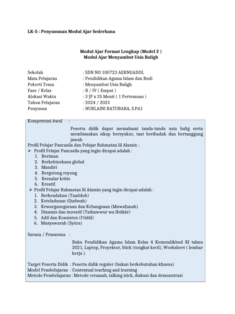 Loka Karya 5 Nurlaini | PDF