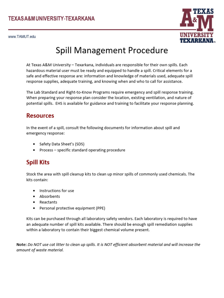 spill-management-procedure | PDF