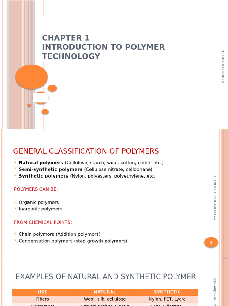 Chap 1a Introduction To Polymer - Technology | PDF | Polymers | Home & Garden