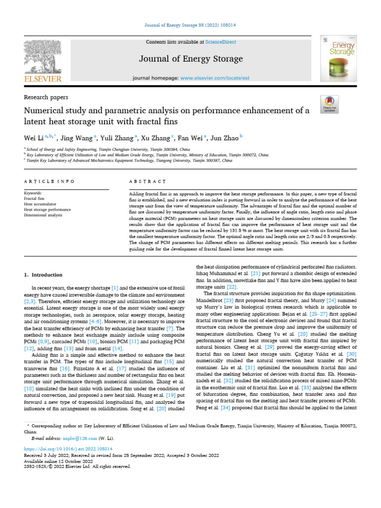 Numerical Study and Parametric Analysis On Performance Enhancement of A ...