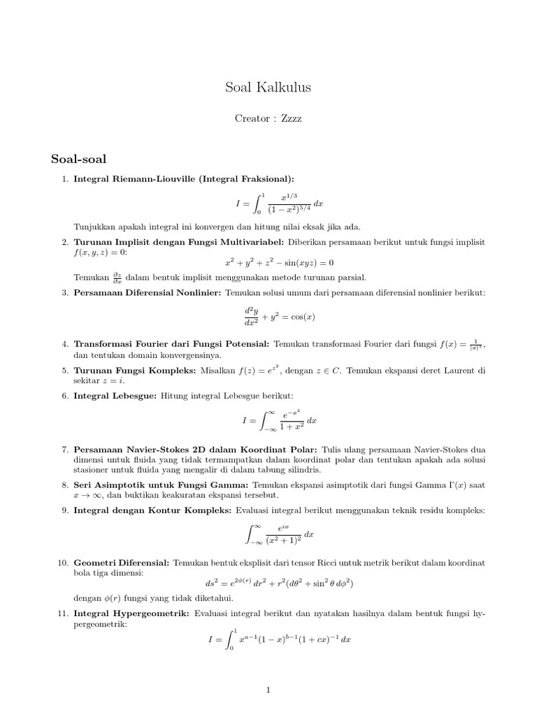 Soal_Kalkulus (1) | PDF